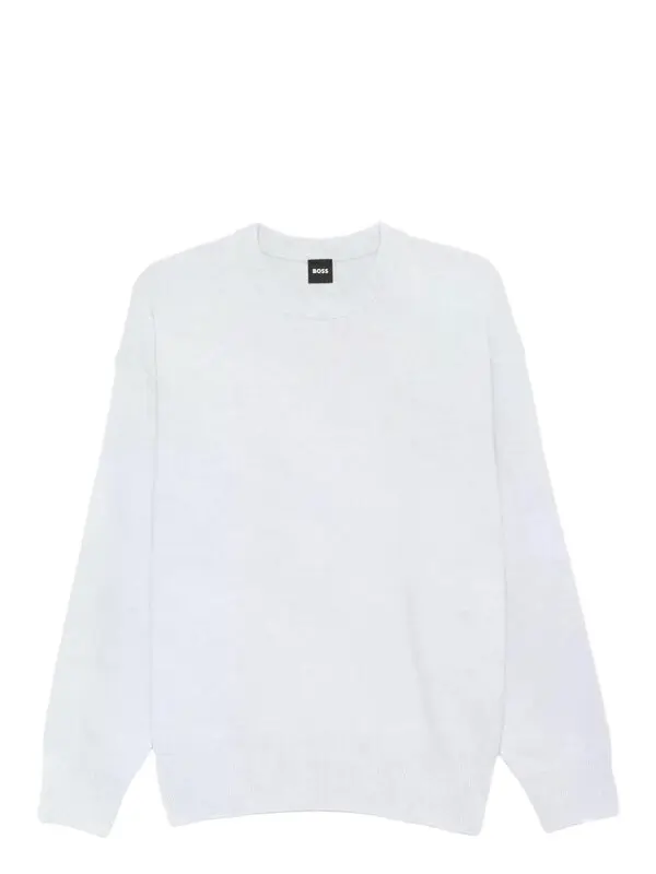 Hugo Boss Crew-neck Wool Sweater - White