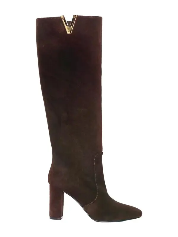 VIA ROMA 15 85mm V-detail Block-heel Boots - Brown