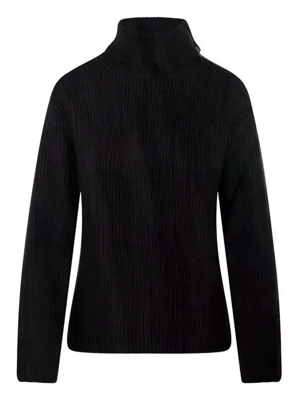 P.a.r.o.s.h Ribbed Turtleneck Zip-fastening Jumper - Blue