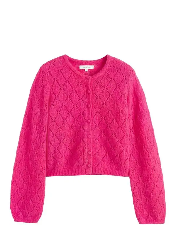 Chinti & Parker Diamond-pattern Cardigan - Pink