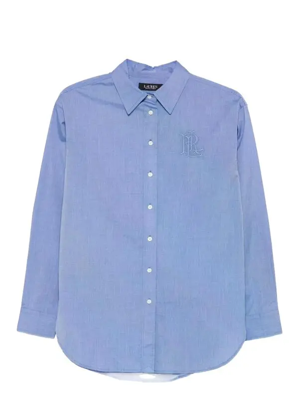 Ralph Lauren Embroidered Button-front Shirt - Blue