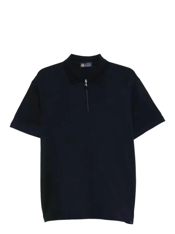 Paul & Shark Zip-neck Polo Shirt - Blue