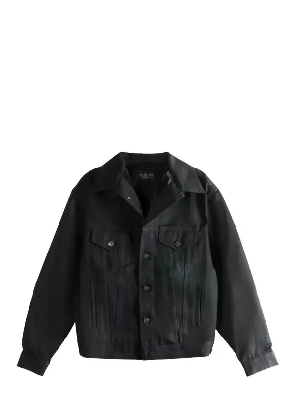 Balenciaga Buttoned Denim Jacket - Black