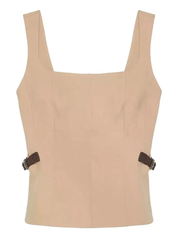 Simkhai Square-neck Sleeveless Top - Neutrals