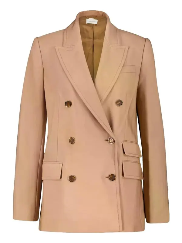 Zimmermann Double-breasted Wool Blazer - Neutrals
