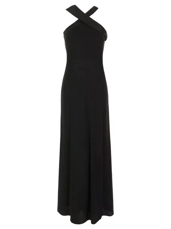 Max Mara Halterneck Maxi Dress - Black