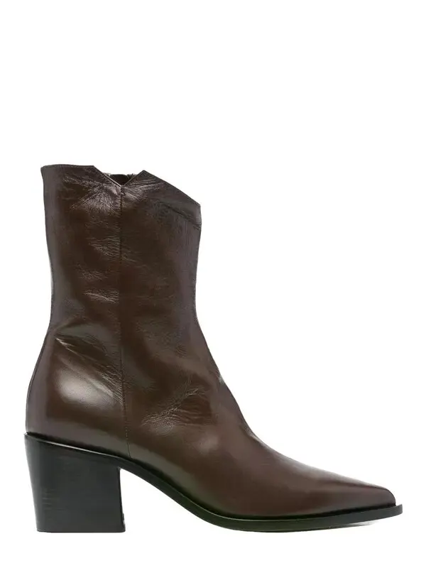 POMME D´OR Juliette Pointed-toe Ankle Boots - Brown