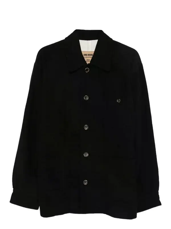 UMA WANG Button-fastening Patch-pocket Jacket - Black