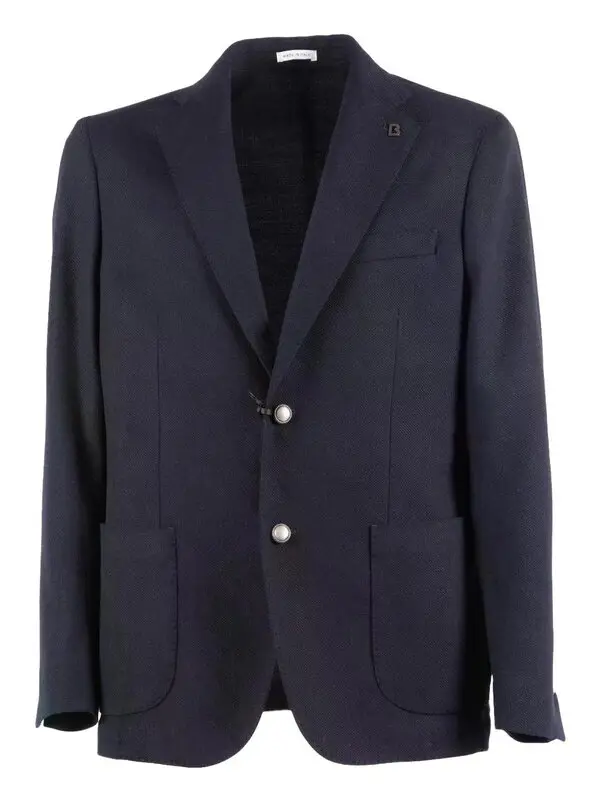 BRERA Single-breasted Blazer - Blue