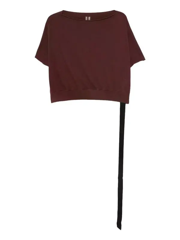 Rick Owens Organic Cotton Cropped Top - Red