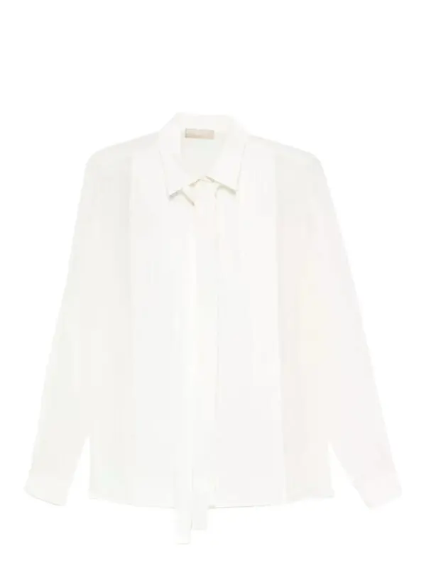 Elie Saab Pleated Shirt - White