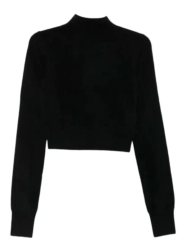 Sportmax High-neck Knit Sweatshirt - Black