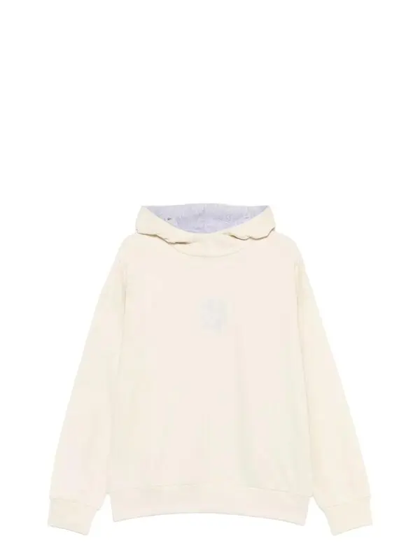BOSS Floral-embroidered Hoodie - Neutrals