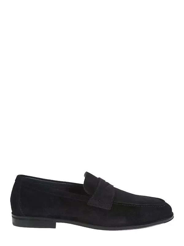 DOUCAL'S Penny-slot Suede Loafers - Blue