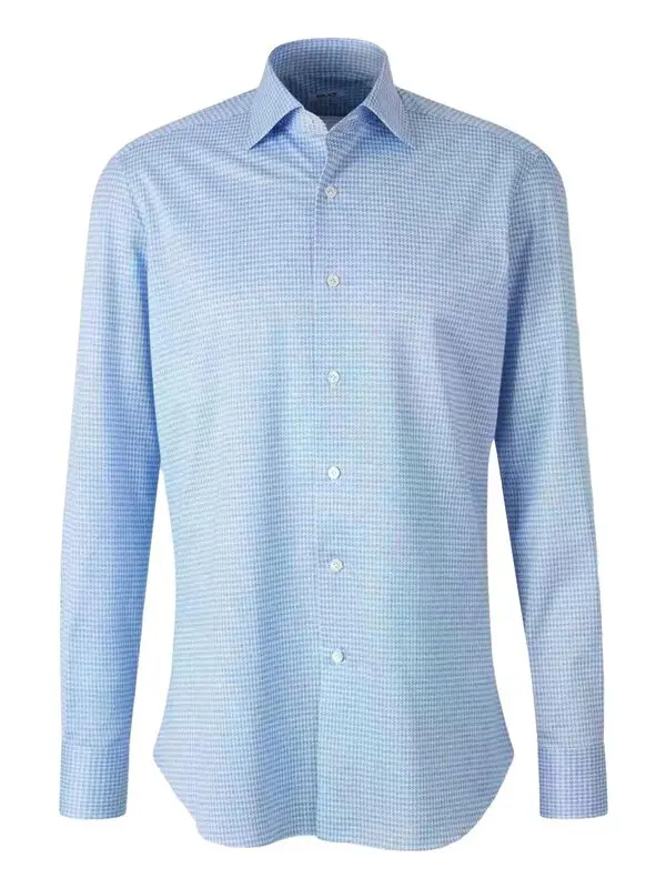 FRAY Houndstooth Shirt - Blue