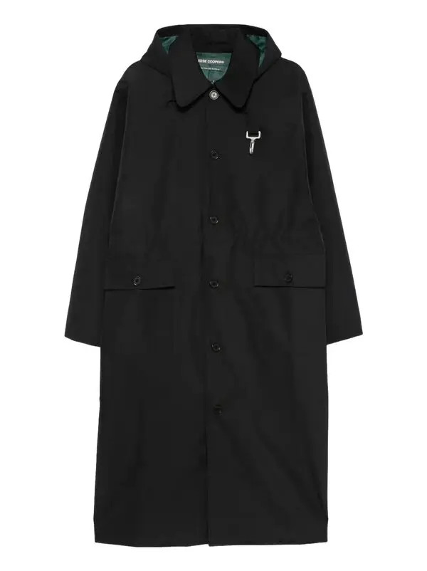 Reese Cooper Flap-pocket Hooded Raincoat - Black
