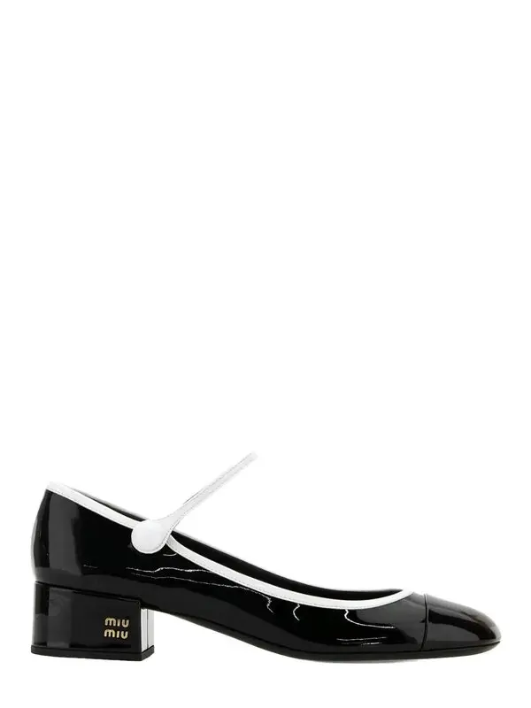 Miu Miu 40mm Leather Pumps - Black