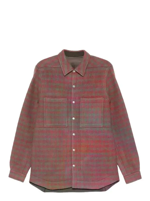 Rick Owens Checked Patch-pocket Shirt - Red