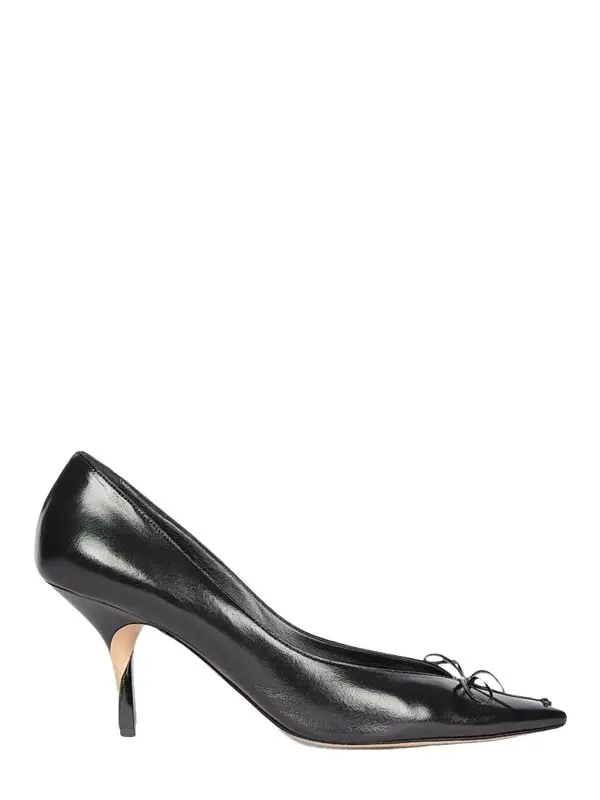 Jacquemus 80mm Bow-detail Pointed-toe Heeled Pumps - Black