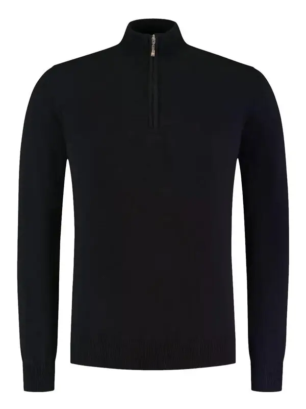 DORIANI Half-zip Sweater - Black