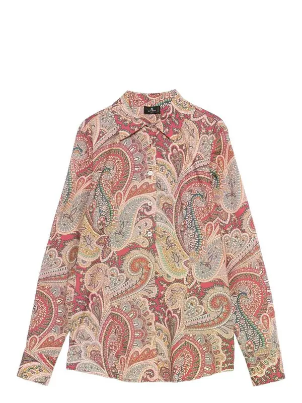 Etro Paisley-print Long-sleeved Shirt - Red