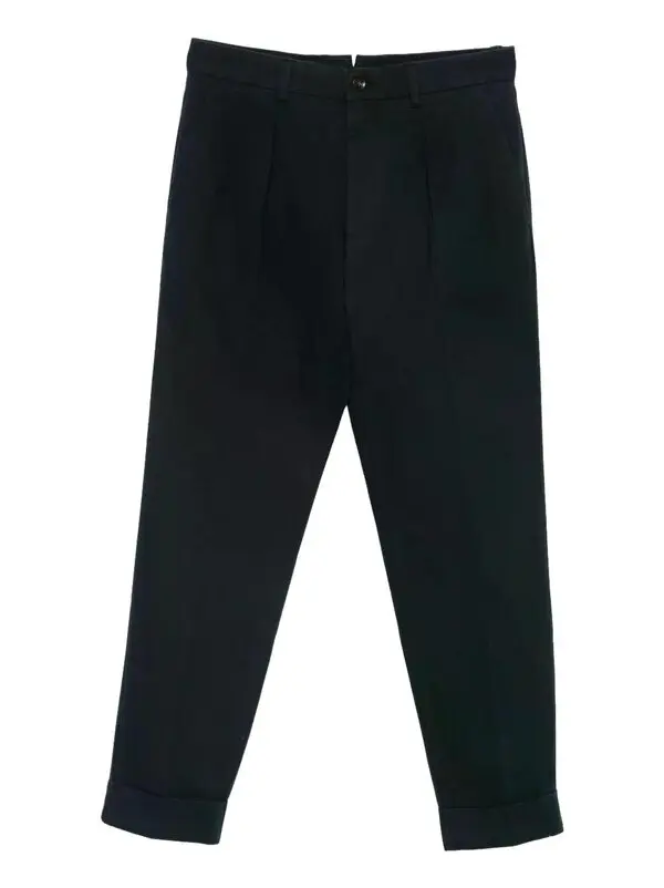 Incotex Pleated Cuffed-hem Trousers - Blue