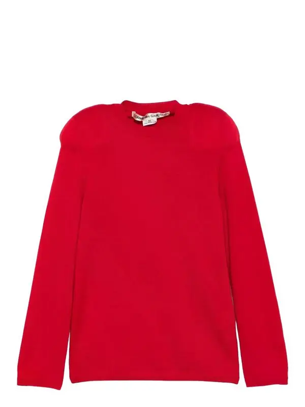 Comme Des Garçons Long Sleeve Sweater - Red