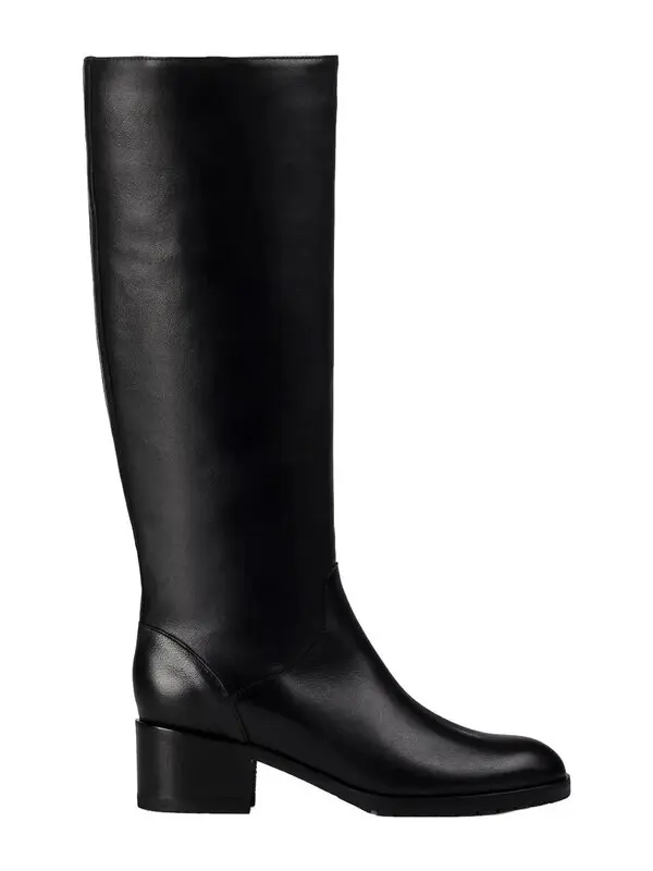 DOUCAL'S Block-heel Leather Boots - Black
