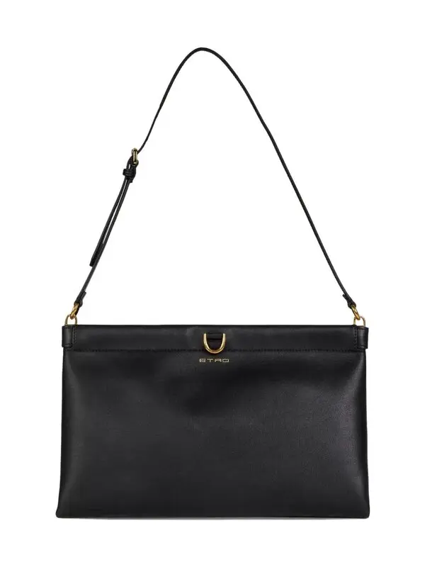 Etro Talk Leather Clutch - Black