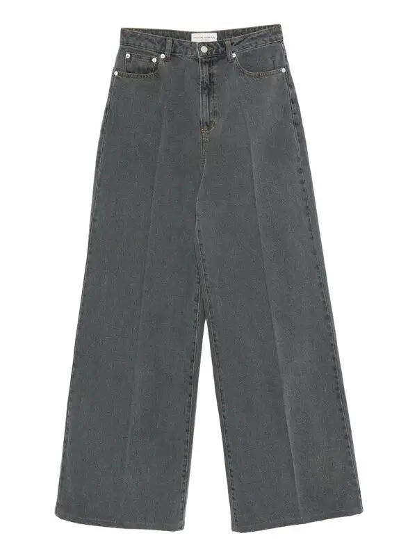 Officine Générale Wide-leg High-waisted Jeans - Grey