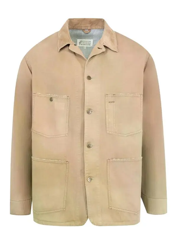 MAISON MARGIELA Herringbone-weave Shirt Jacket - Neutrals