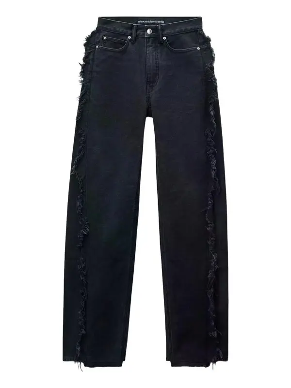 Alexander Wang Frayed-seams Denim Jeans - Black