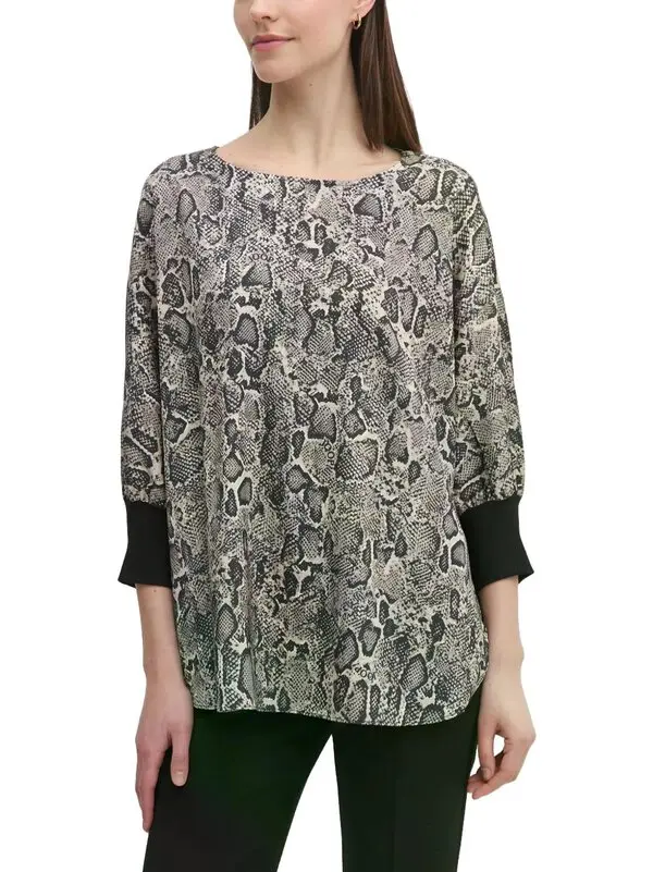 JOOP! Snakeskin-print Blouse - Brown