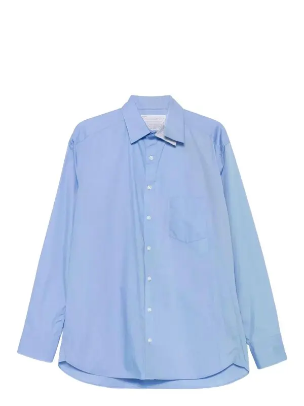 Kolor Button-down Poplin Shirt - Blue