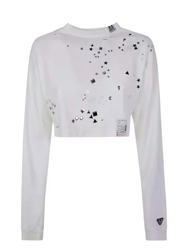 Mihara Yasuhiro Stud-embellished Sweatshirt - White