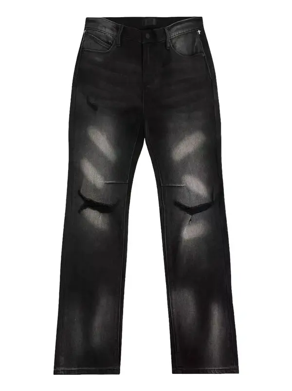 RtA Distressed Bootcut Jeans - Black