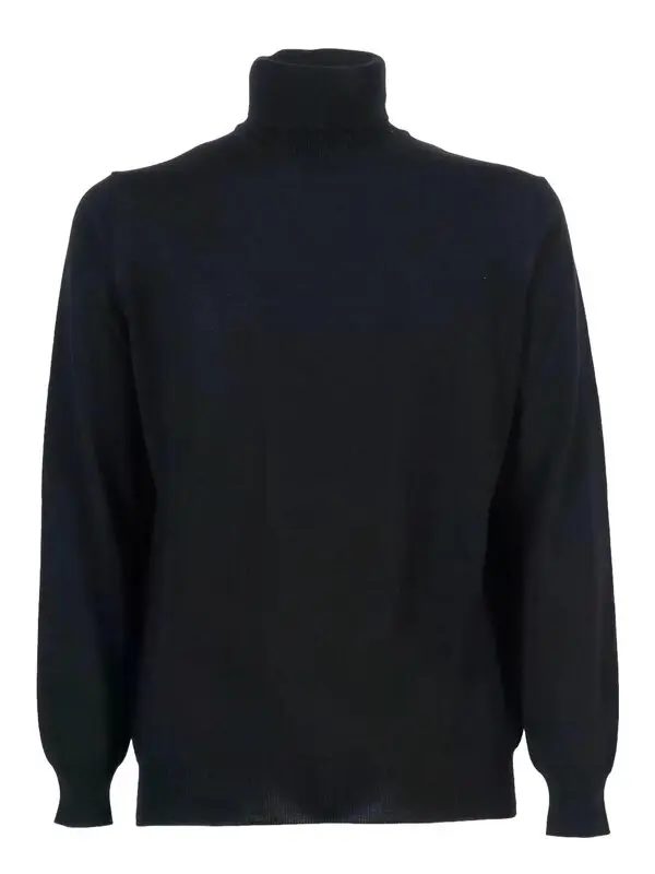 KANGRA Turtleneck Wool Sweater - Black