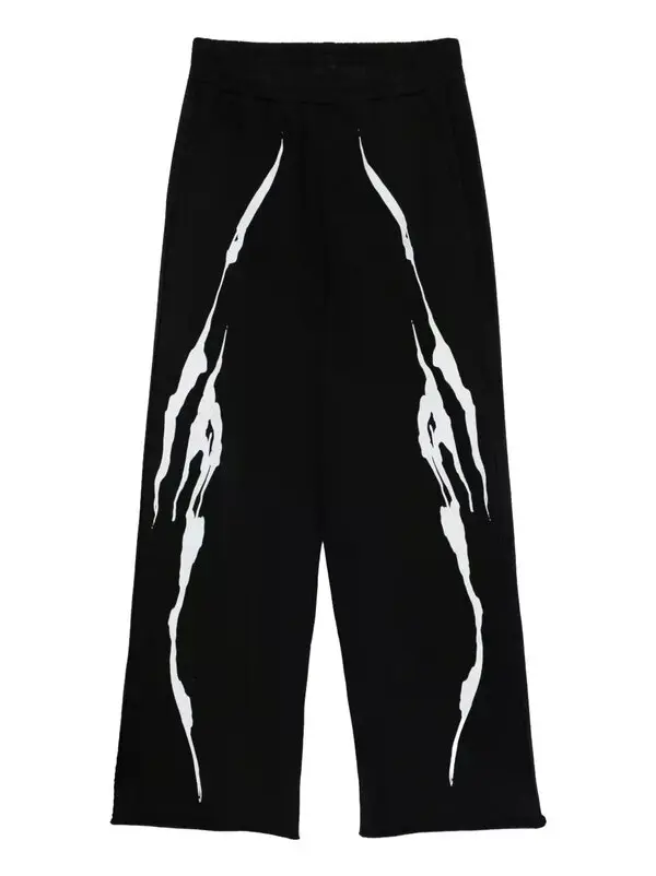 44 LABEL GROUP Graphic Print Trousers - Black