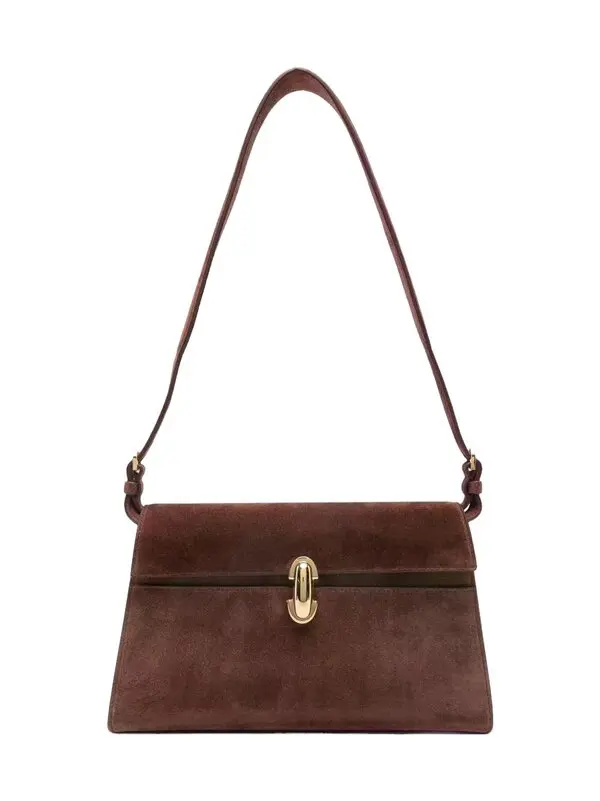 Savette Clasp Shoulder Bag - Brown
