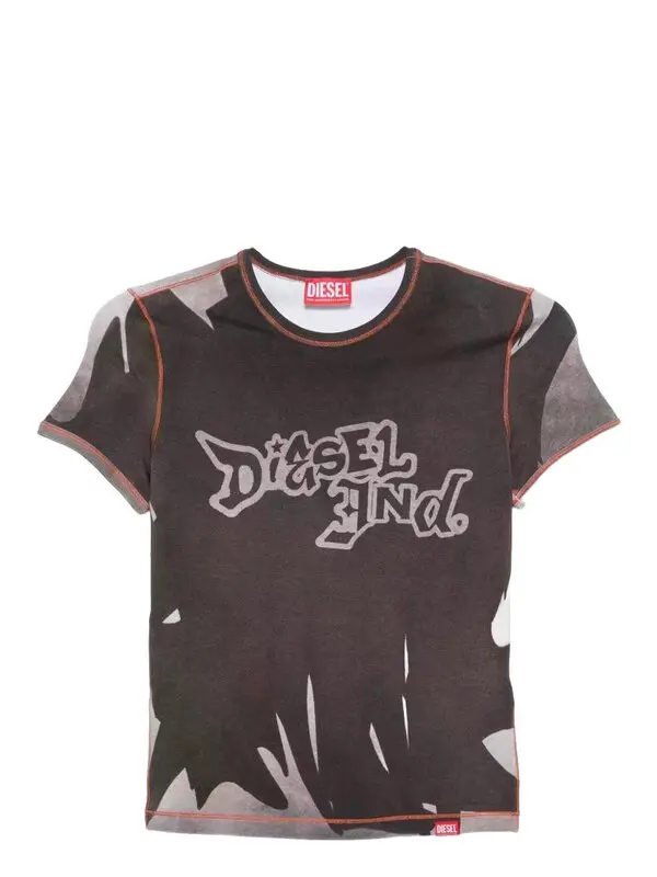 DIESEL® Logo-print T-shirt - Brown