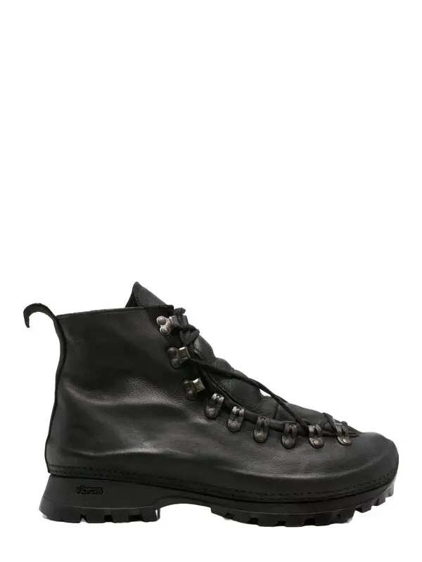 Guidi Lace-up Leather Boots - Black