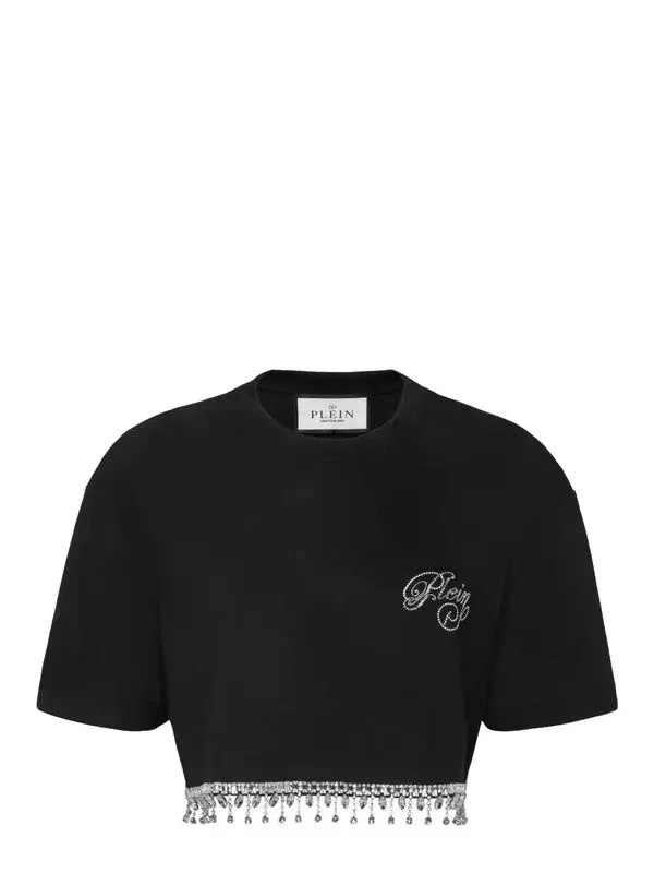 Philipp Plein Signature Cropped T-shirt - Black