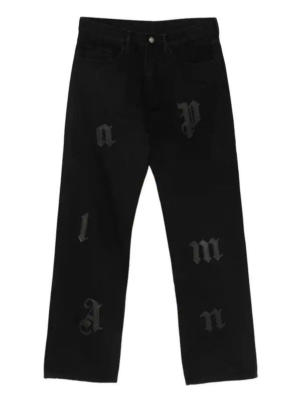 Palm Angels Logo-detail Jeans - Black