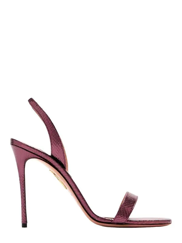 AQUAZZURA 105mm Slingback Leather Sandals - Red