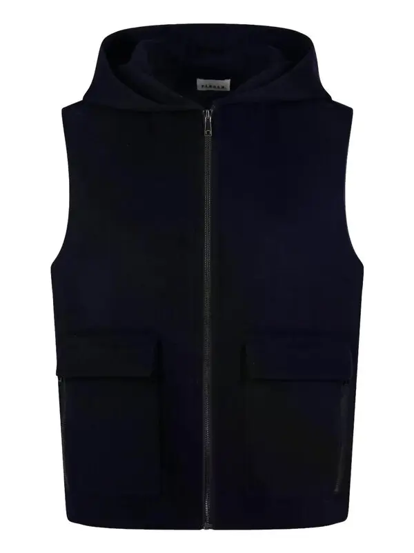 P.a.r.o.s.h Hooded Sleeveless Vest - Blue