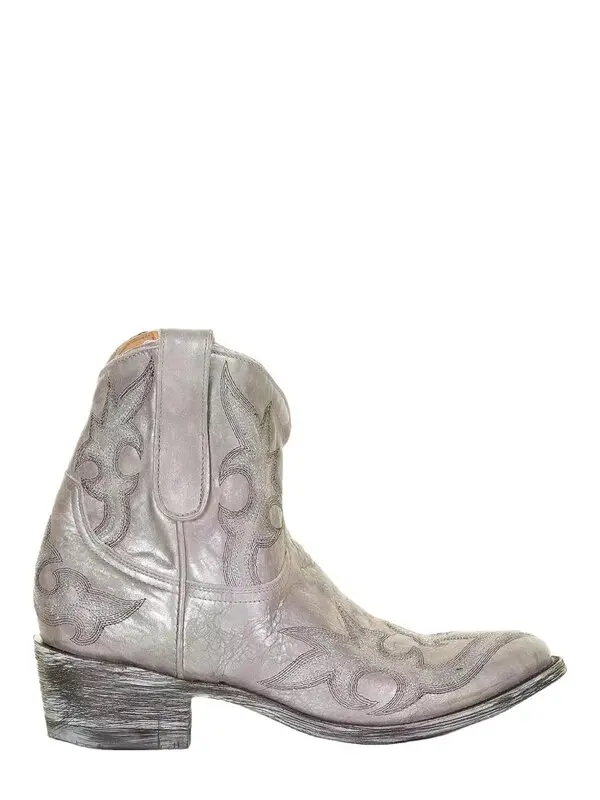 MEXICANA 40mm Metallic Leather Cowboy Boots - Silver