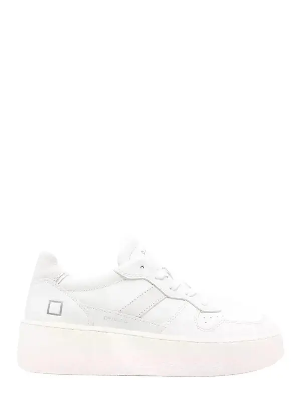 D.a.t.e. Leather Platform Sneakers - White