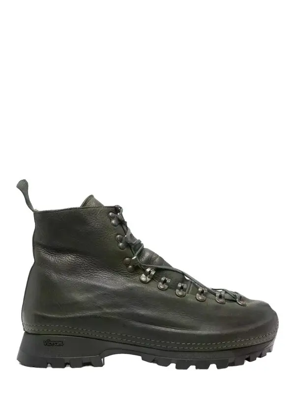 Guidi Leather Lace-up Boots - Green