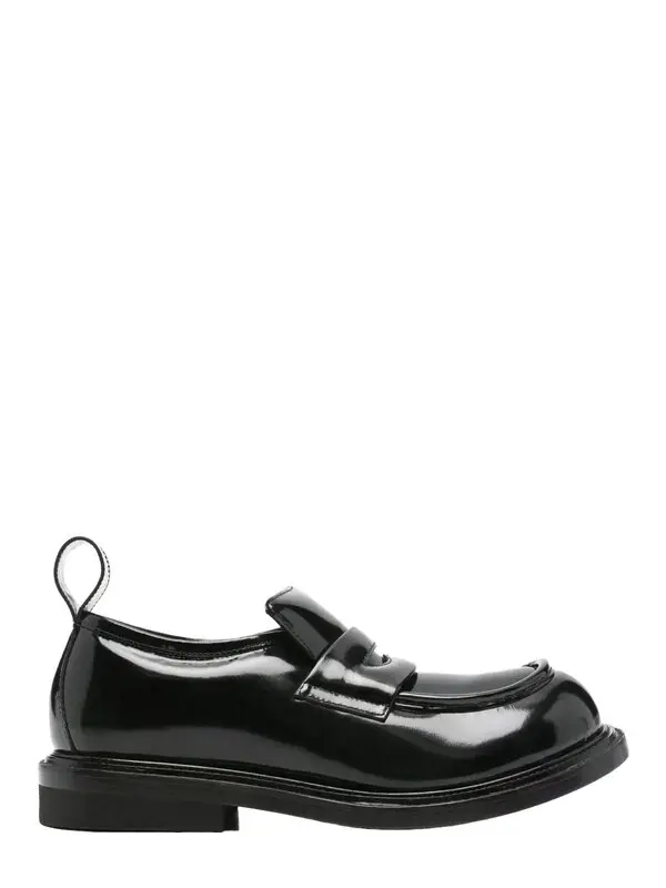 Moschino Penny-slot Leather Loafers - Black