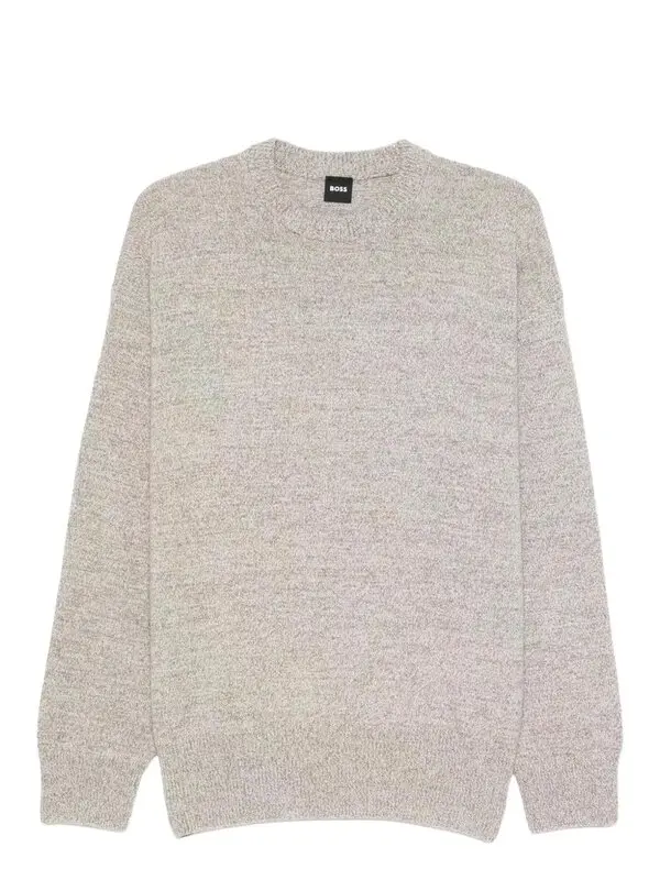 Hugo Boss Speckled Wool Sweater - Neutrals